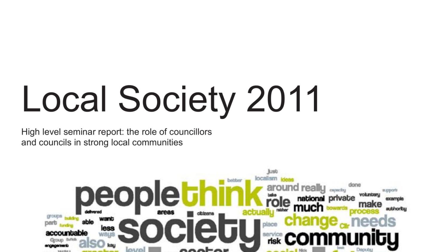 Local Society 2011 | Involve