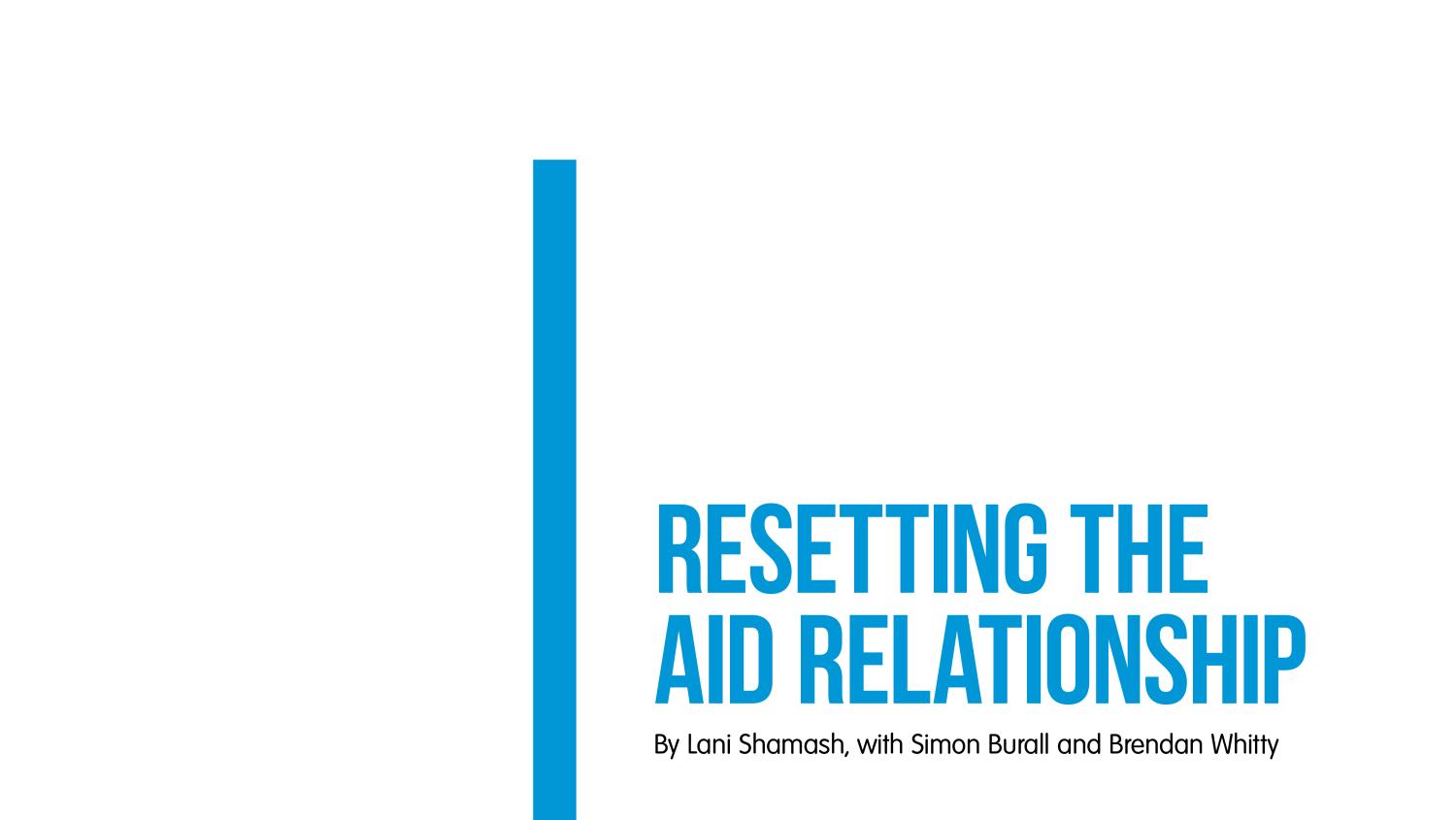 Resetting the Aid Relationship | Involve