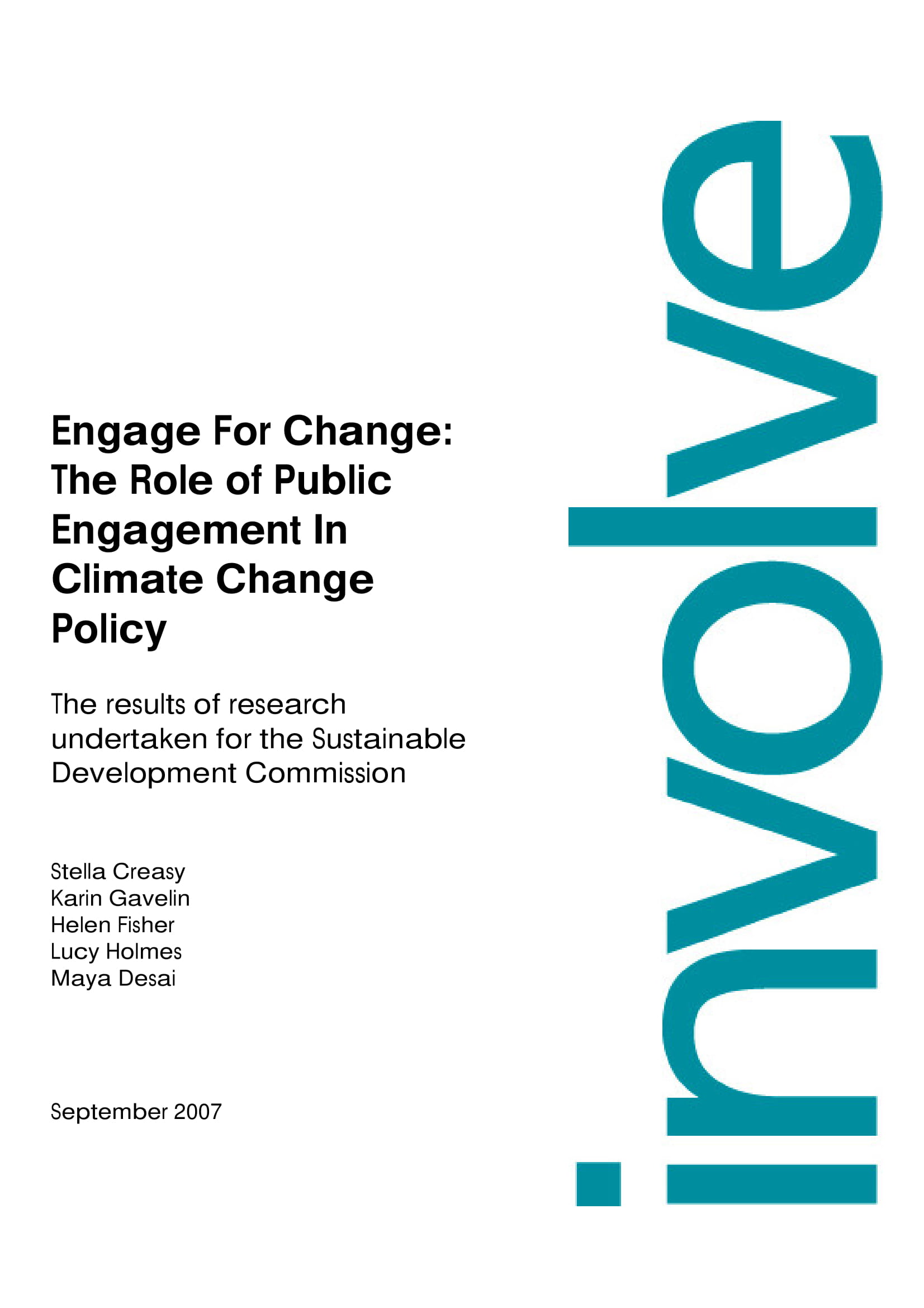 Engage for Change | Involve